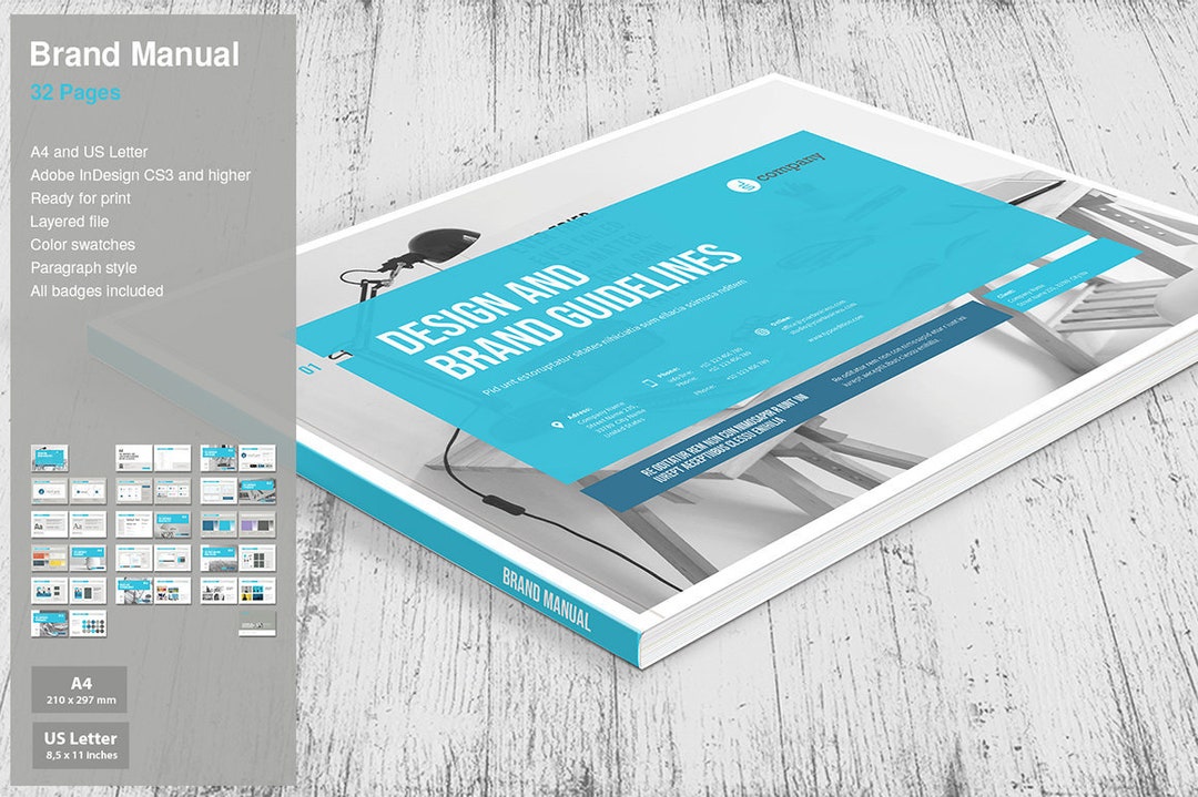 Brand Manual | Indesign Template - Etsy