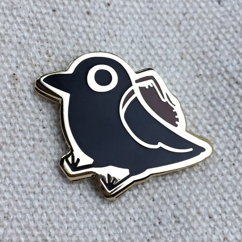 Crow Pin Enamel Pin Hard Enamel - Etsy