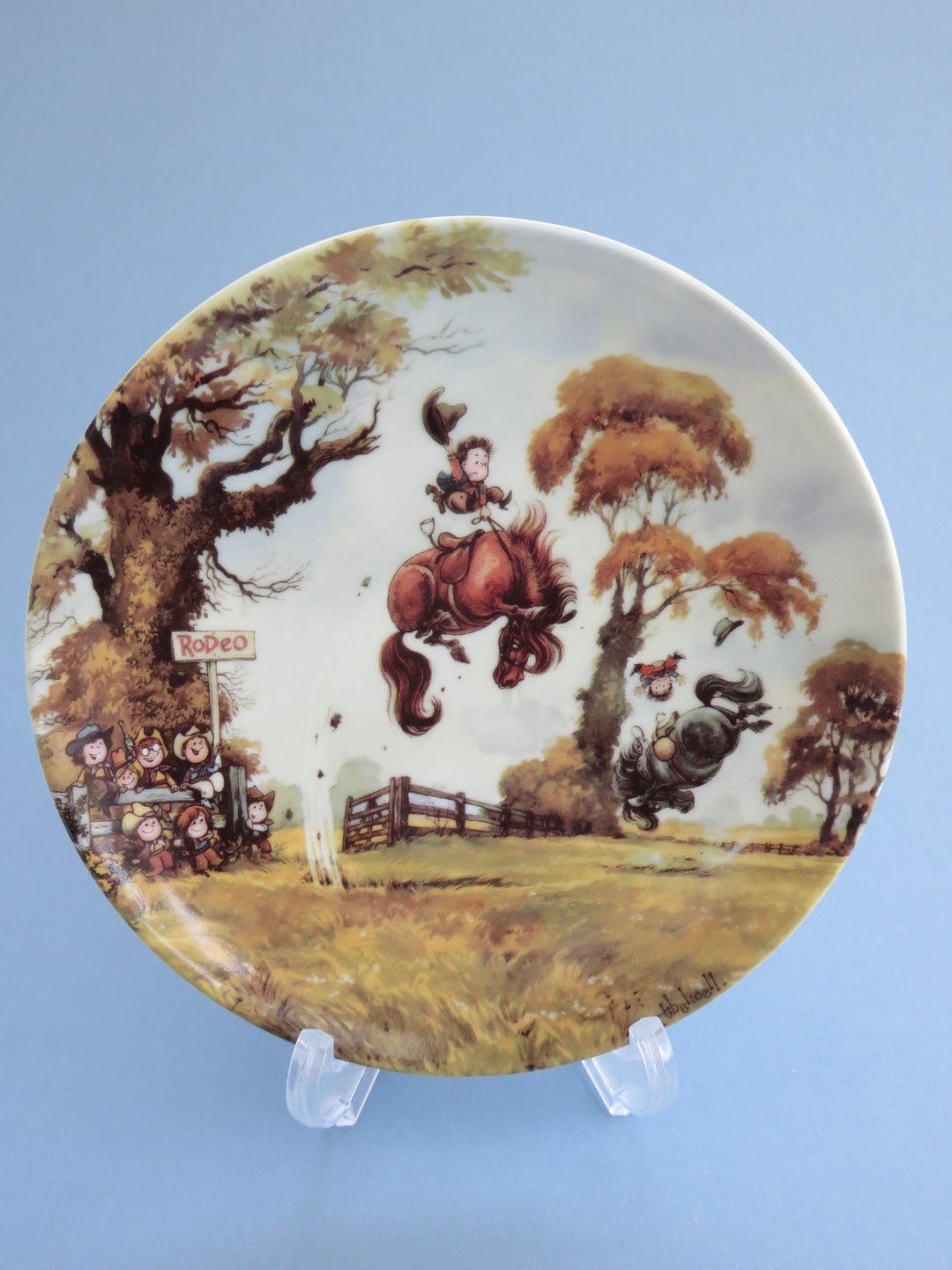 Norman Thelwell Ponies Vintage Plate, the Rodeo, Royal Worcester ...