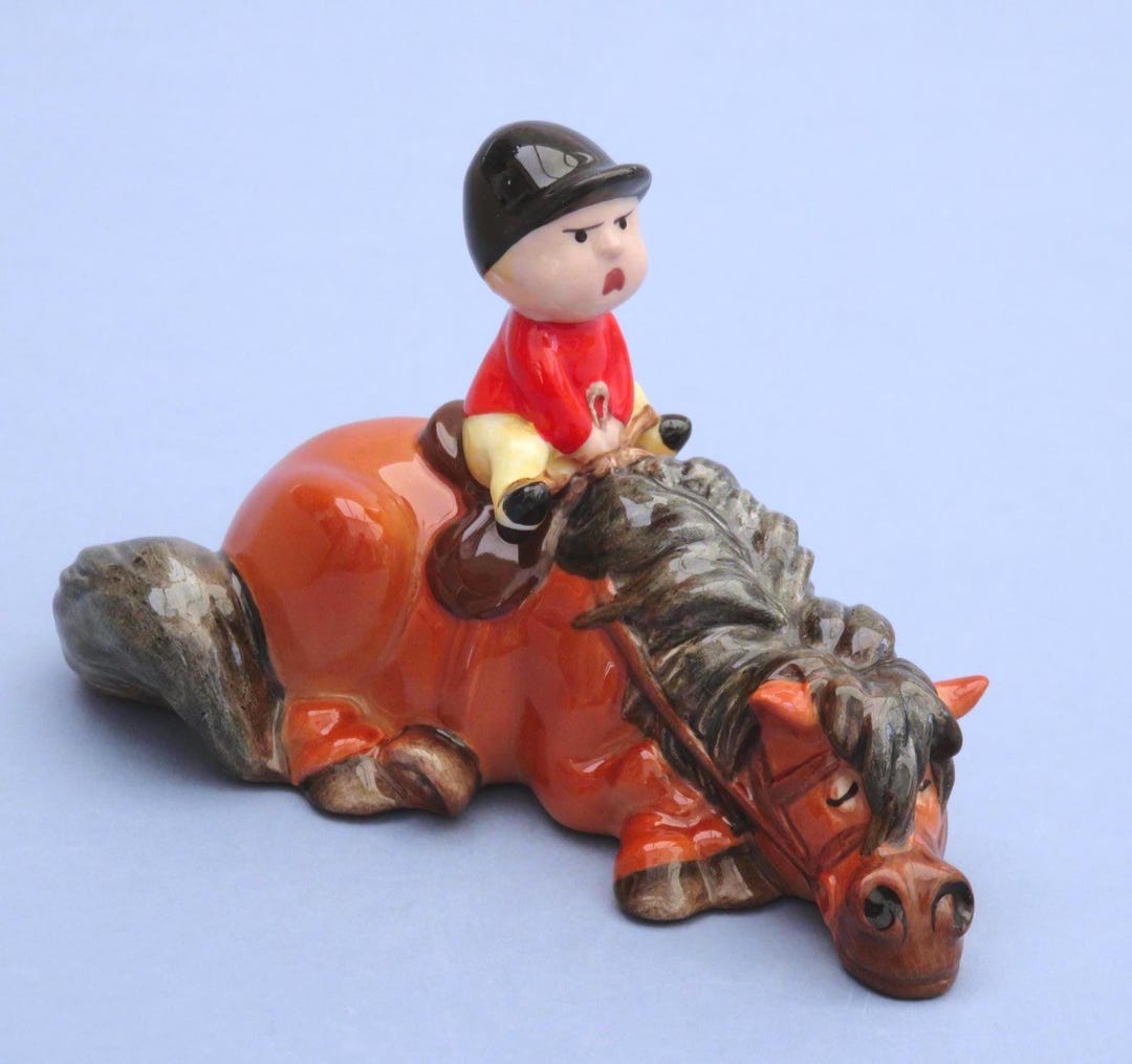Norman Thelwell Figurine by John Beswick - Kick Start. A Comical Pony ...