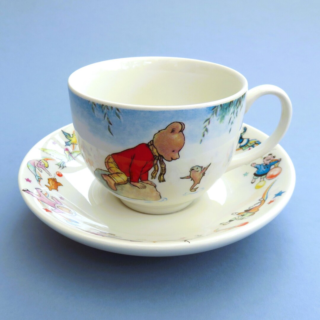 Rupert Bear Teacup and Saucer by Wedgwood. Highly Collectible Bone ...