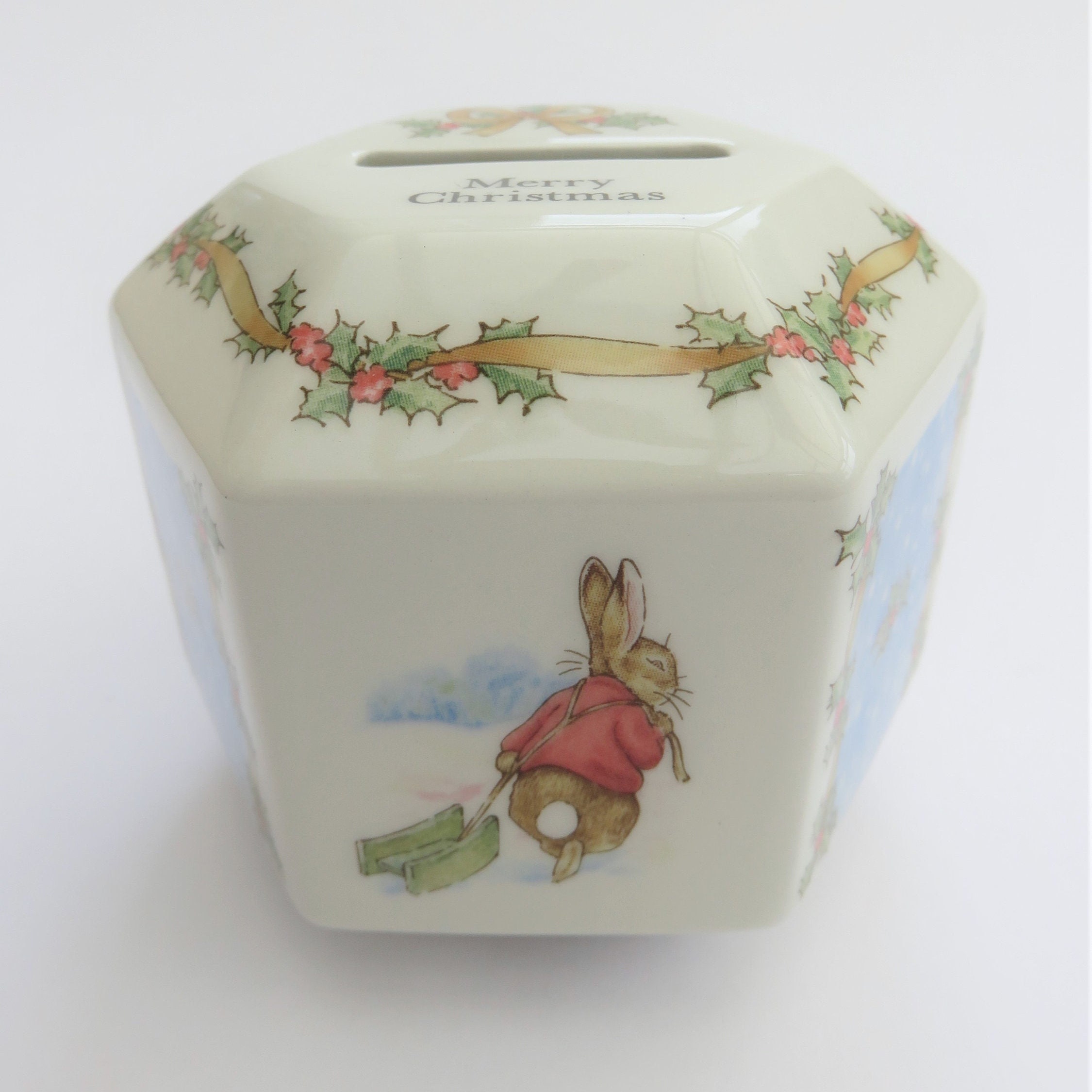 Peter Rabbit Christmas Money Box Beatrix Potter Wedgwood Coin - Etsy