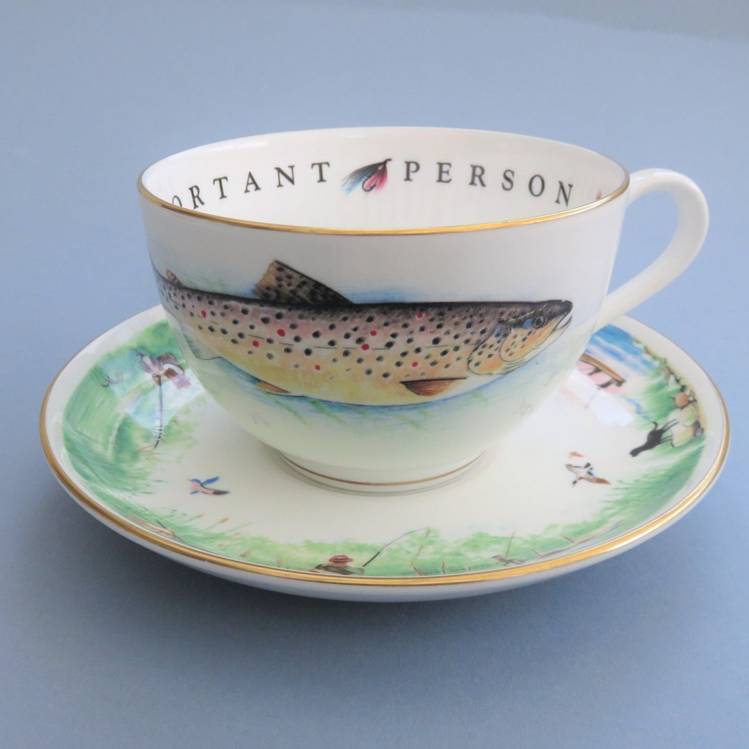 Royal Worcester Very Important Person Cup and Saucer Fishing - Etsy