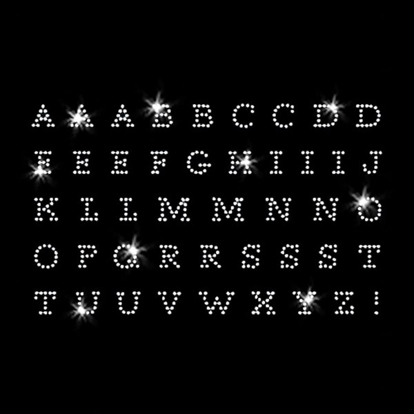 Iron on Crystals Letters - Etsy