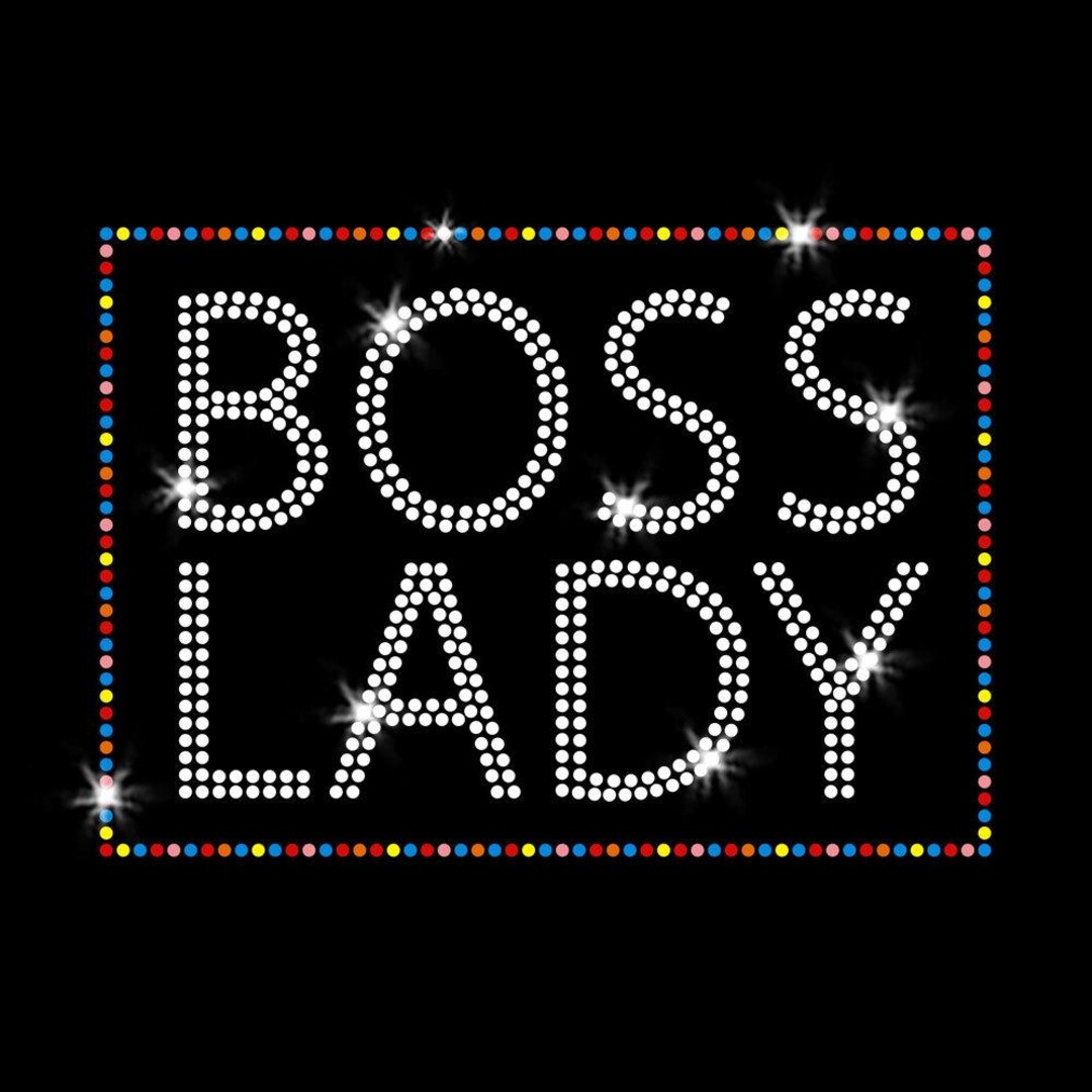 Boss Lady Iron-on Rhinestone Transfer DIY Bling - Etsy
