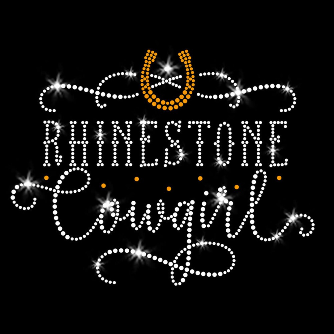Rhinestone Cowgirl Western Rodeo Iron-on Clear Sparkly Crystal ...
