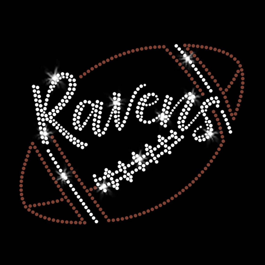 Ravens Script Football Sparkly Bling Iron-on Clear Crystal Rhinestone ...