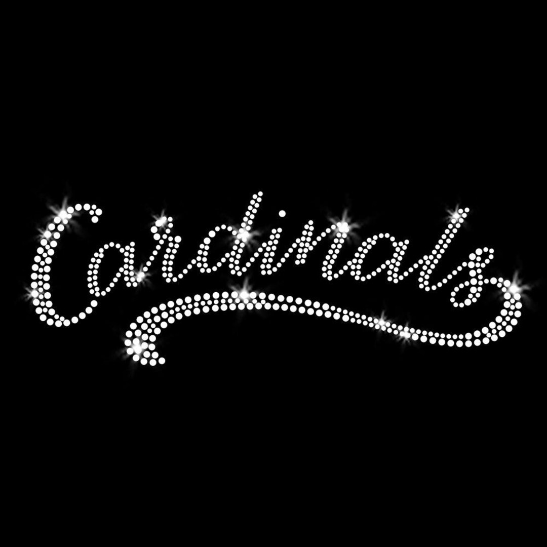 Cardinals Script DIY Iron-on Rhinestone Bling Transfer - Etsy