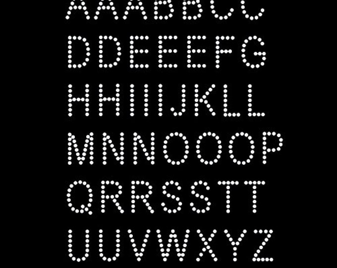 Pick Any 10 Letters Large Block Capital Alphabet Clear Rhinestone Iron ...