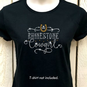 Rhinestone Cowgirl Western Rodeo Iron-on Clear Sparkly Crystal ...