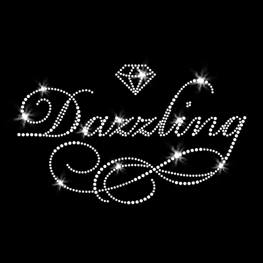 Dazzling Diamond Flourish Design Iron-on Clear Rhinestone Transfer DIY ...