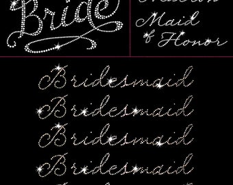 CHOOSE Bridal Rhinestone Iron on Transfer Hotfix Bling DIY - Etsy