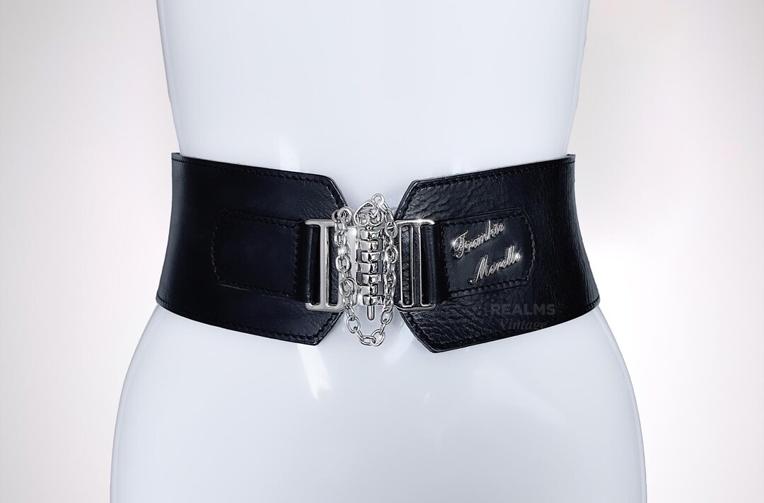 Key and Lock Belt Black Leather Padlock Waist Waistbelt - Etsy