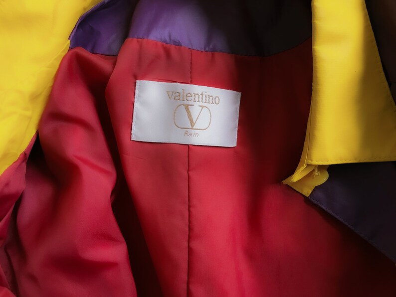 Rare Valentino Raincoat Vintage Trench Coat Purple Violet Yellow - Etsy