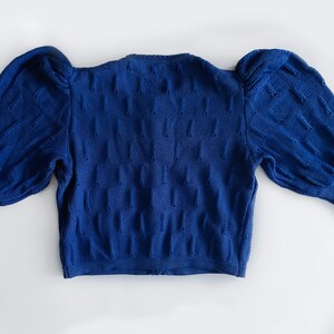 Beautiful Mutton Sleeve Puff Balloon Sleeve Cardigan Wool Knit Vintage ...
