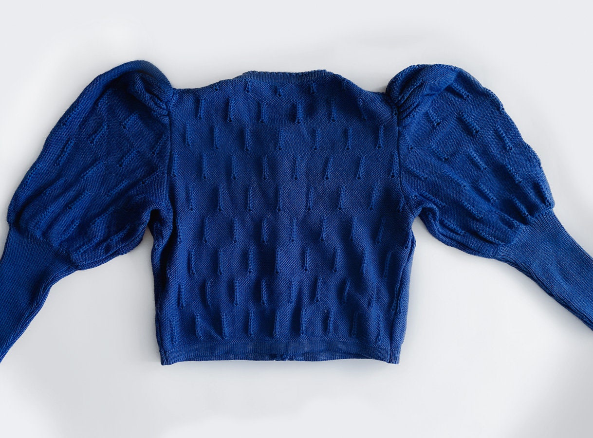 Beautiful Mutton Sleeve Puff Balloon Sleeve Cardigan Wool Knit - Etsy