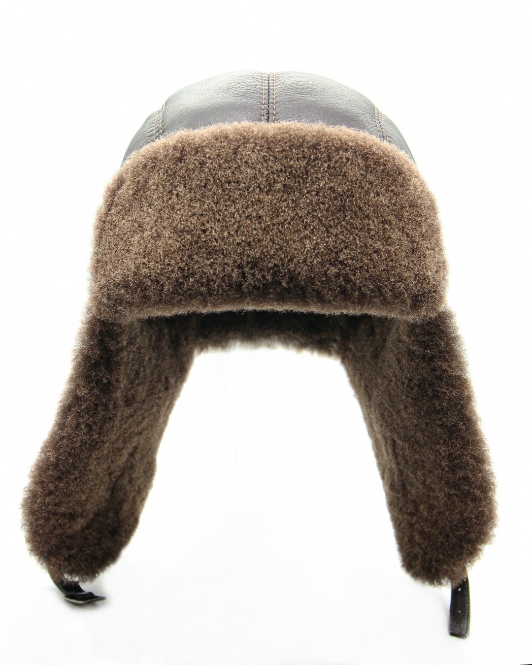 Men's Shearling Sheepskin Leather Aviator Ushanka Trapper - Etsy
