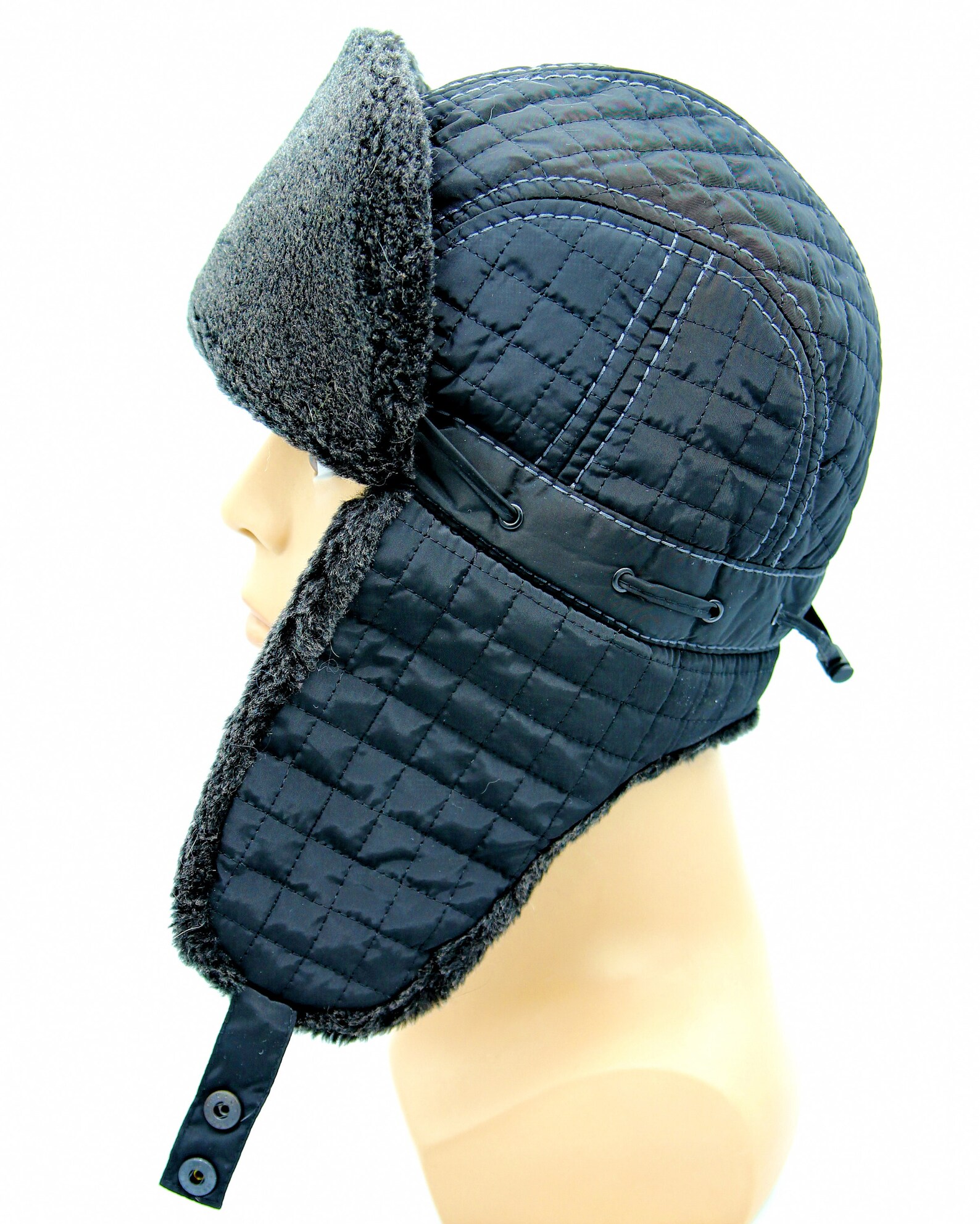 Faux Fur Ear Flap Hat Ushanka Men's Winter Bomber Cap - Etsy