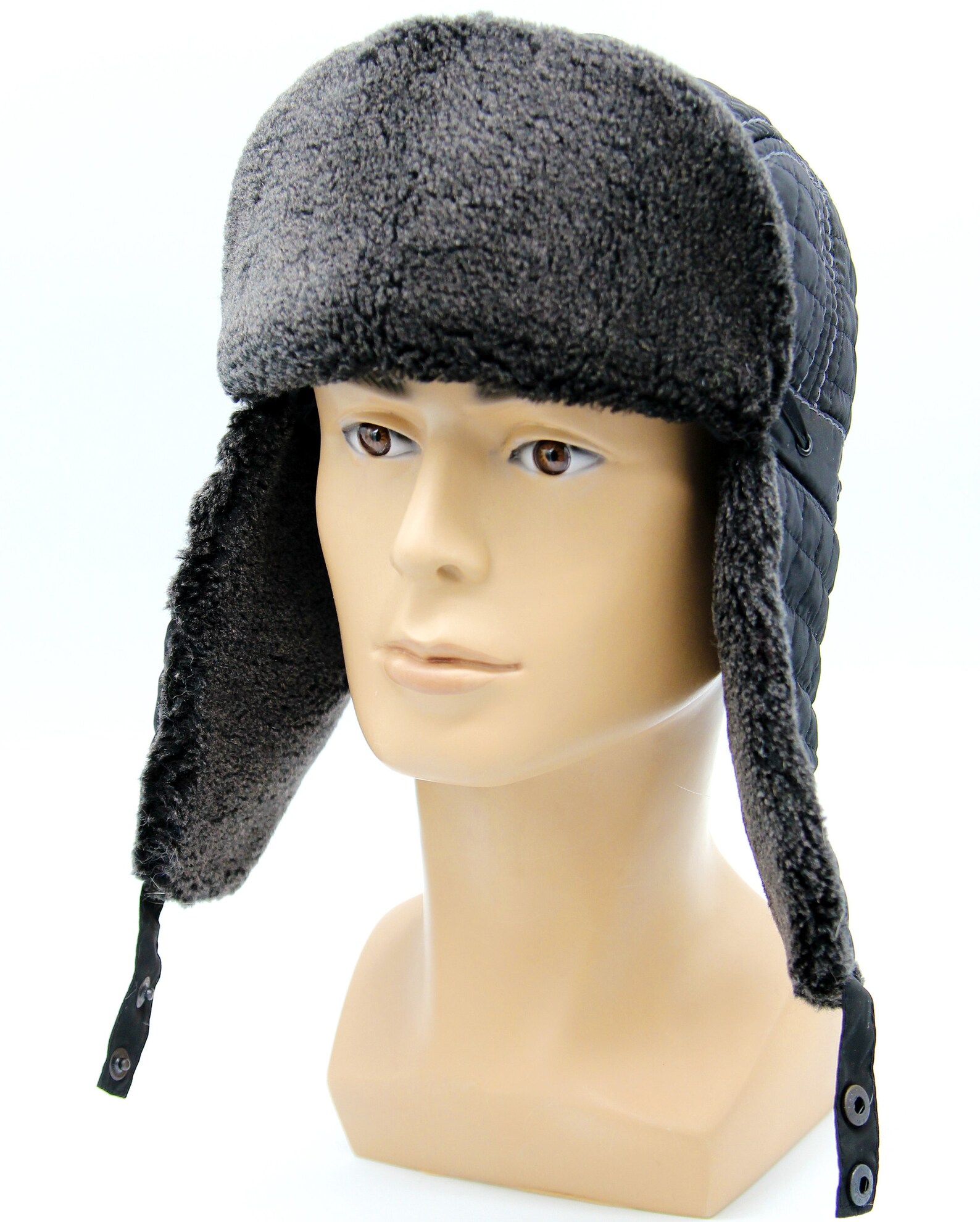 Faux Fur Ear Flap Hat Ushanka Men's Winter Bomber Cap - Etsy