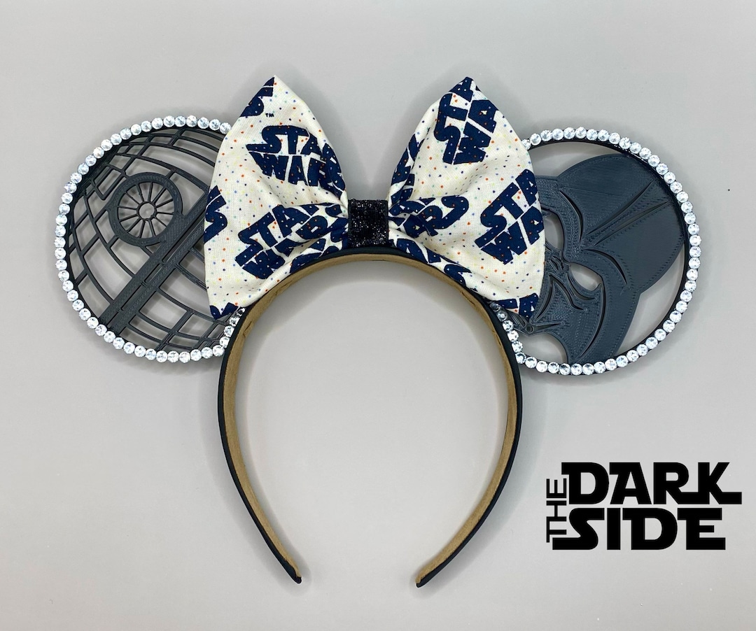 Darth Vader 3D Ears Rhinestone Option - Etsy