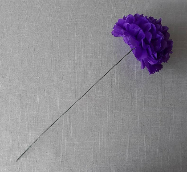 DIY Tissue Paper Flower Tutorial: Stemmed Flower Instructions (PDF ...