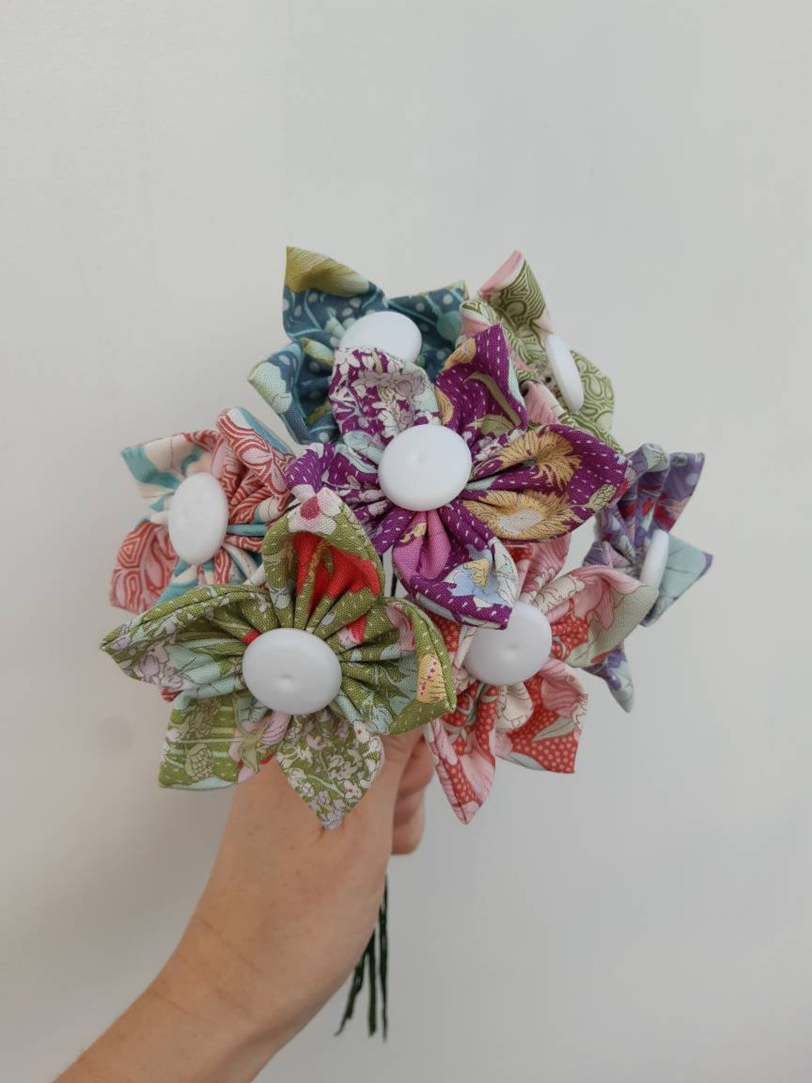 Fabric Flower Tutorial PDF Instructions for a DIY Fabric Stemmed Daisy ...