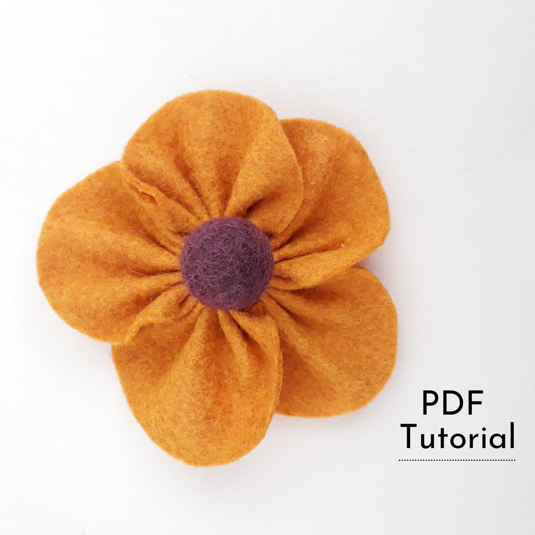 DIY Felt Pansy Flower Tutorial: PDF Sewing Instructions (instant ...