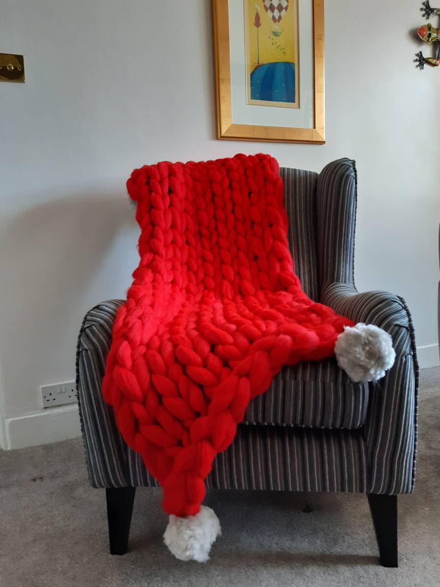 Arm Knitted Lap Blanket Tutorial Video - Etsy