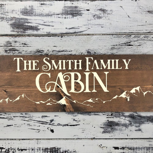 Personalized Bear Metal Cabin Sign Outdoor Custom Family Name - Etsy