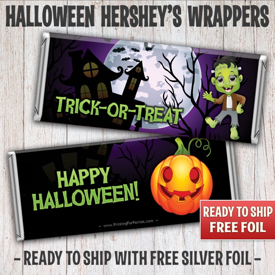 Halloween Candy Bar Wrappers, Haunted House, Trick or Treat Candy Bar ...