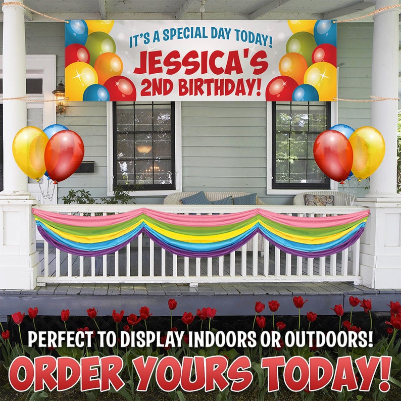 Custom Birthday Banner: Personalized Party Backdrop (digital or Printed ...
