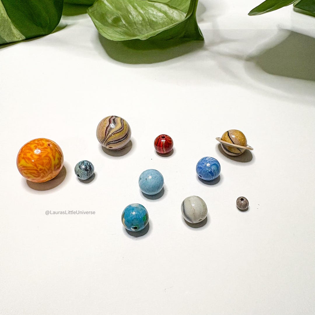 Handmade Planet Beads Set of 10 - Etsy
