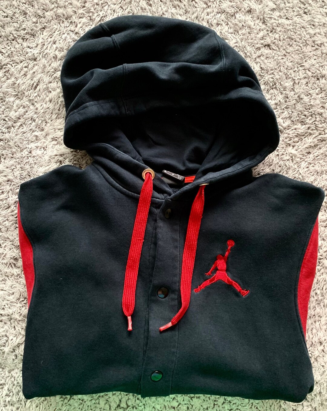 Vintage Nike Jordan Snap-up Hoodie. Small. Authentic Nike Jordan ...