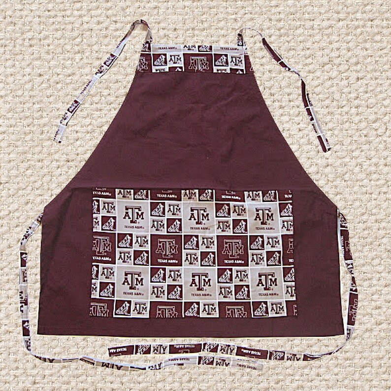 Handmade College Apron: Tailgate BBQ Party - Texas University - Etsy