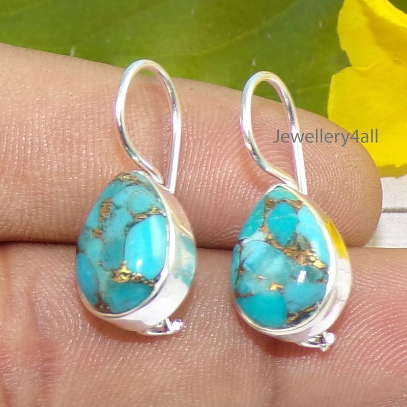 Turquoise Earrings - Etsy