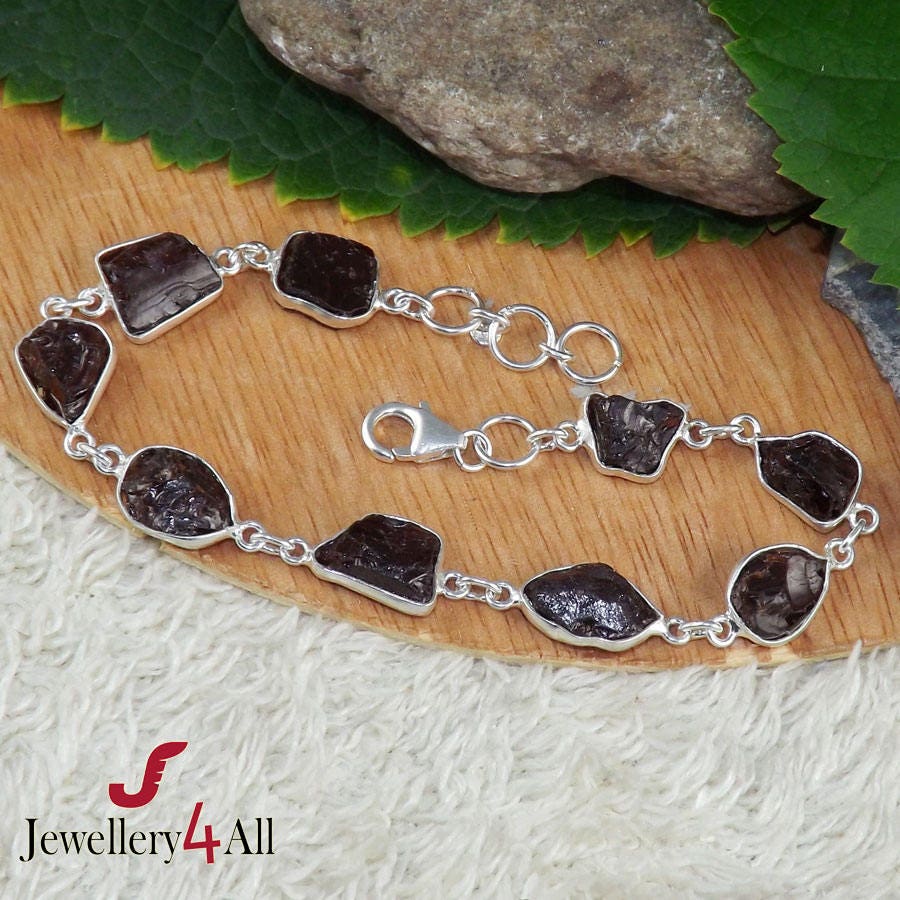 Garnet Bracelet 925 Silver Bracelet Raw Garnet Bracelet | Etsy
