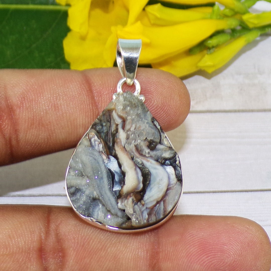 25x30mm Desert Druzy Pendant, Desert Druzy Pendants, Druzy Necklace ...