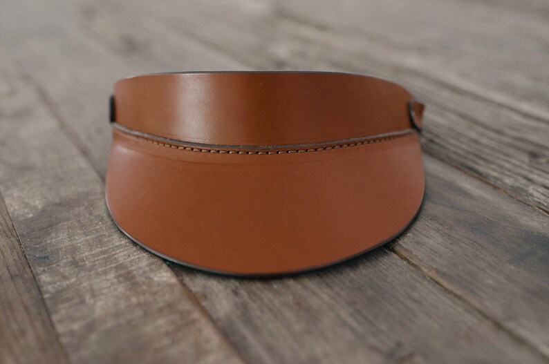 Light Brown Leather Sun Visor, ORIGINAL Size - Etsy