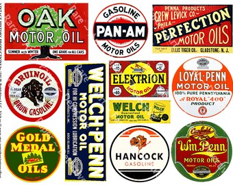 Gas station stickers | Etsy