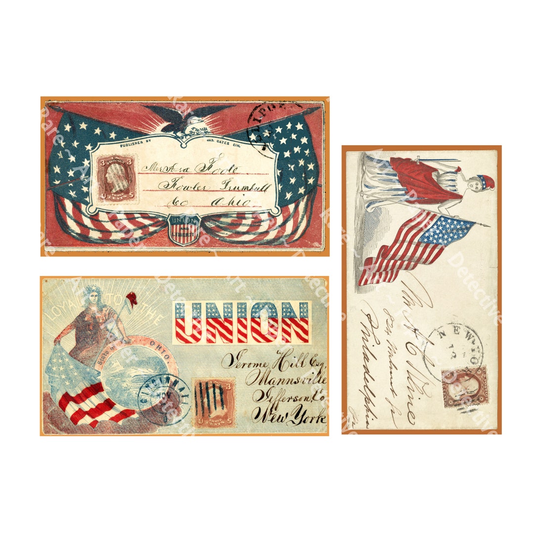Patriotic 4th of July Digital Graphics INSTANT DOWNLOAD, Envelope ...