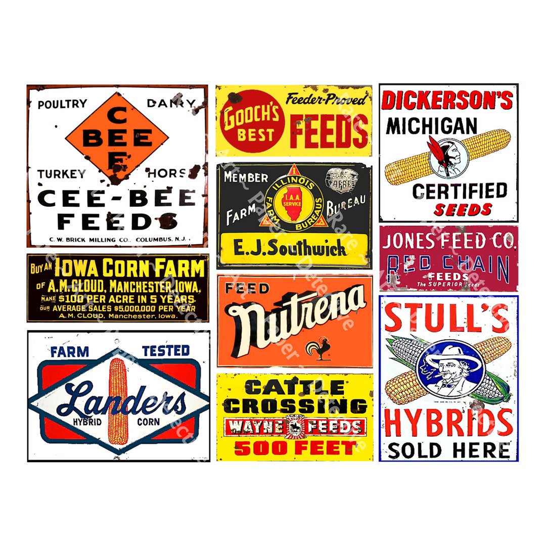 Rusty Kitchen Farmhouse Signs, Cattle Feed Sign, Kitchen Wall Art ...