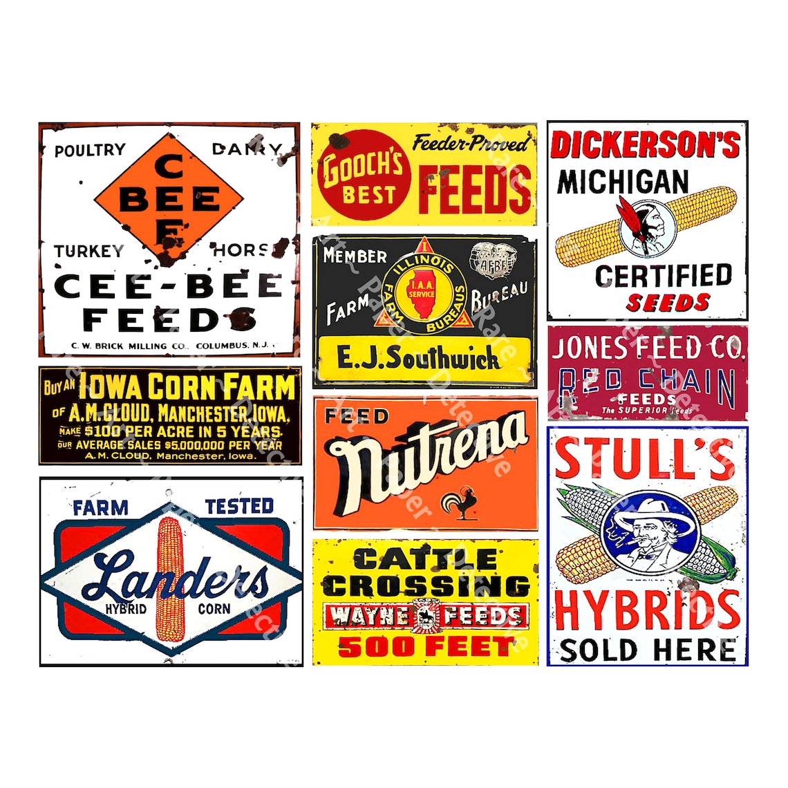 Rusty Kitchen Farmhouse Signs, Cattle Feed Sign, Kitchen Wall Art ...