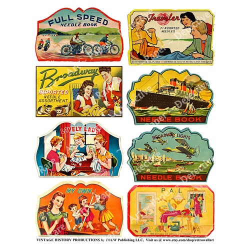 DIGITAL Vintage Ephemera Digital Collage Sheet Download | Etsy