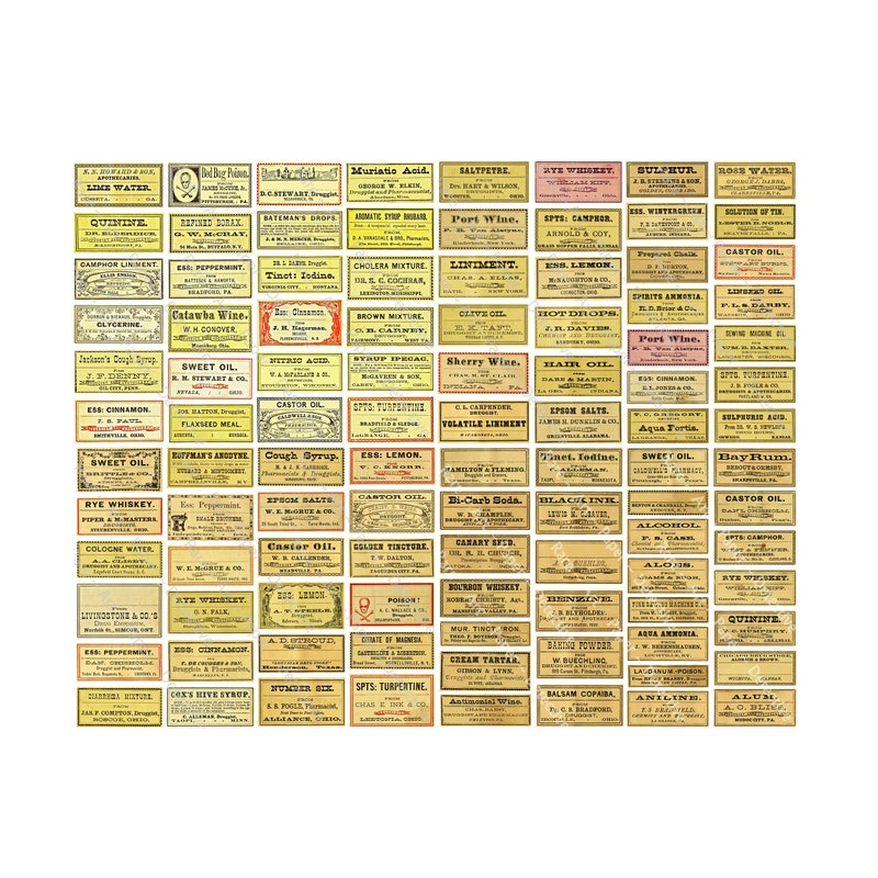 Apothecary Label Drawer - Etsy