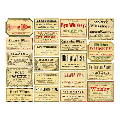 5 Bootlegger Crate Labels Printable Prohibition Speakeasy | Etsy UK