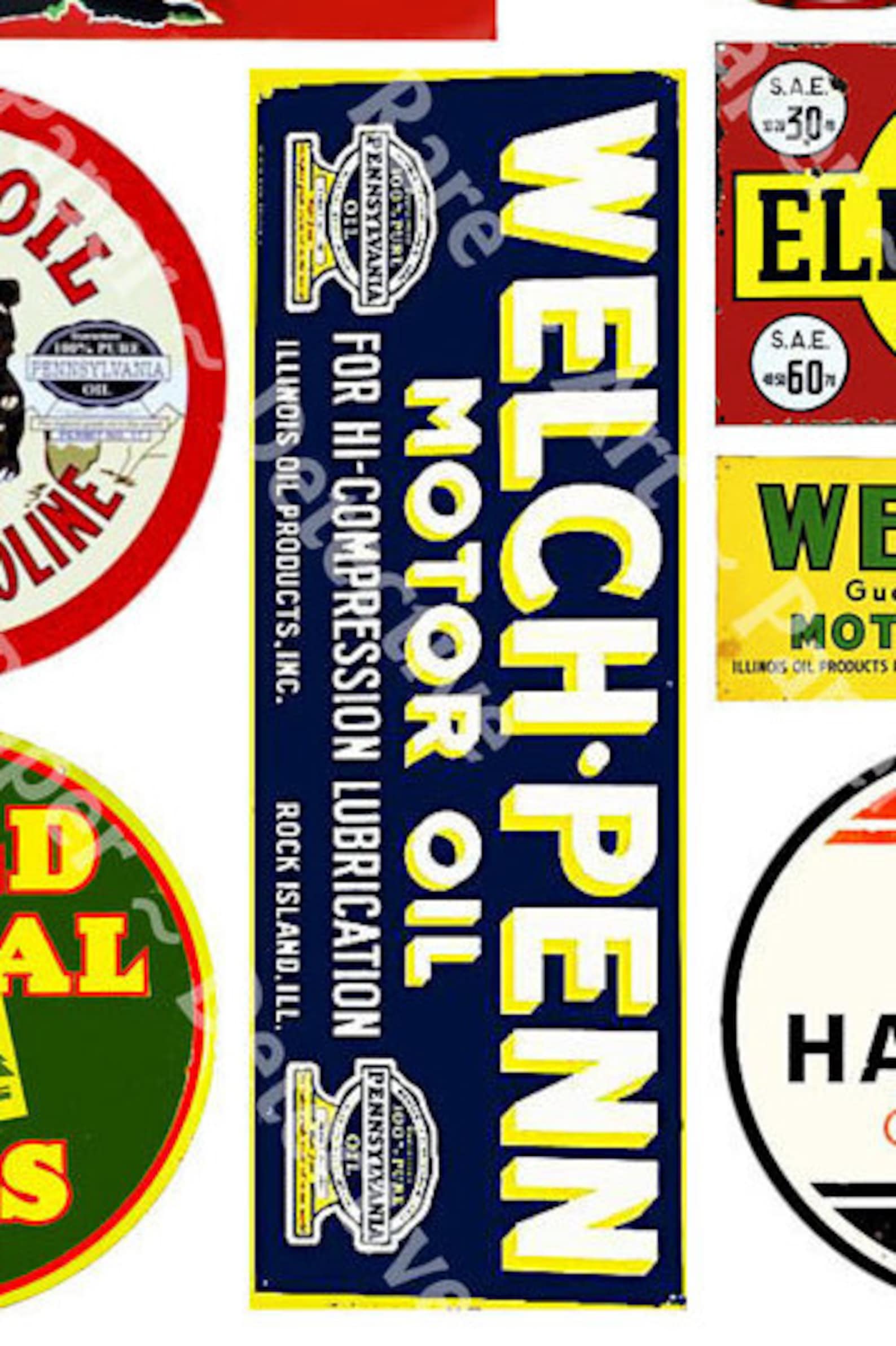 Motor Oil Can Labels 11 Gasoline Signs on 1 Digital Download - Etsy