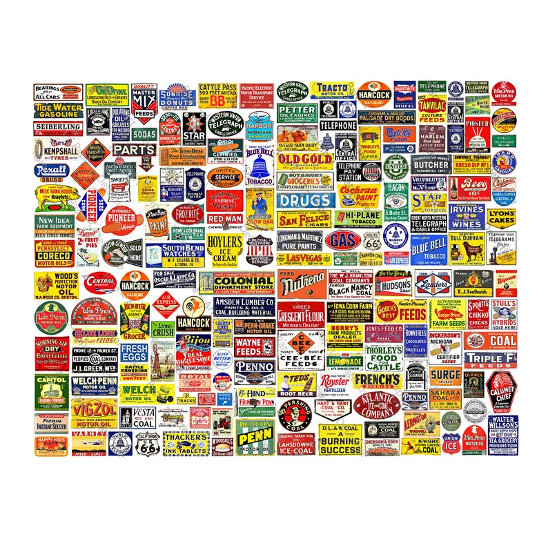 Dollhouse & Model Railroad Signs 4 Printable Sheets 204 - Etsy