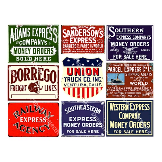 Freight & Express Company Rusty Metal Sign Digital Graphics | Etsy