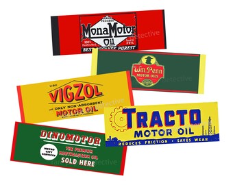 Large Printable Vintage Motor Oil Can Labels - Etsy