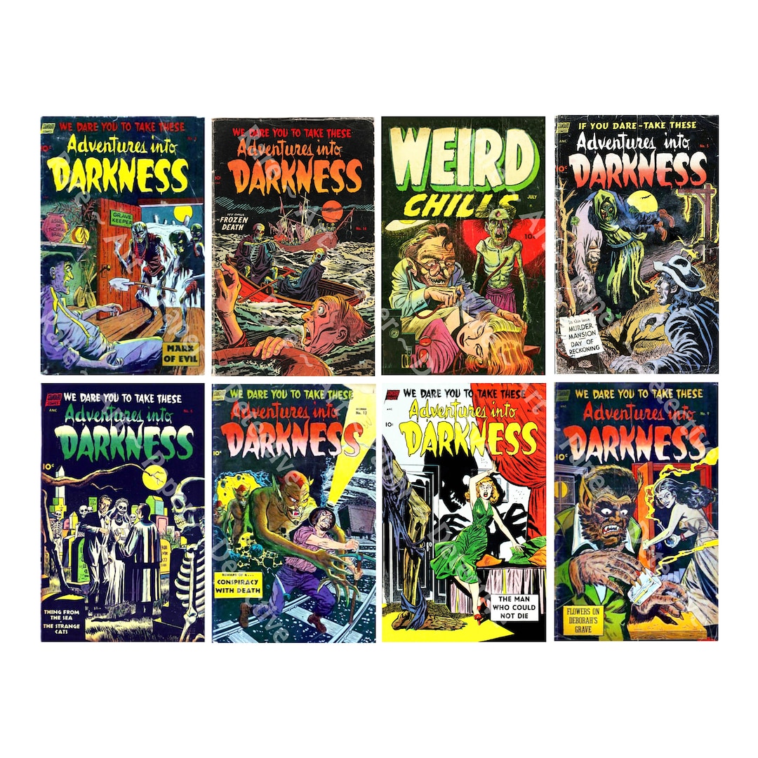 Comic Book Covers, Classic Horror Comics, Printable Halloween Décor, 2. ...